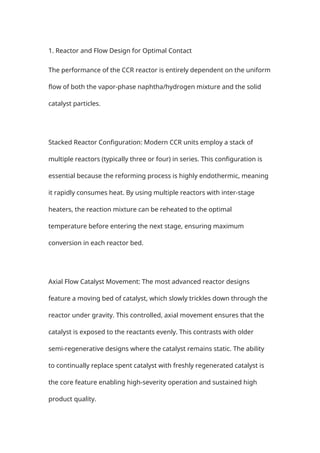 Maximizing Value Next-Generation Catalytic Reforming Reactors Driving ...