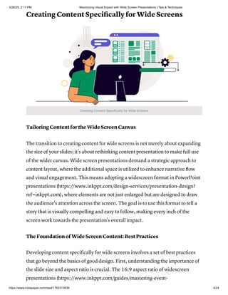 Maximizing Visual Impact with Wide Screen Presentations _ Tips ...
