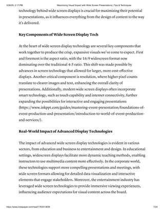 Maximizing Visual Impact with Wide Screen Presentations _ Tips ...