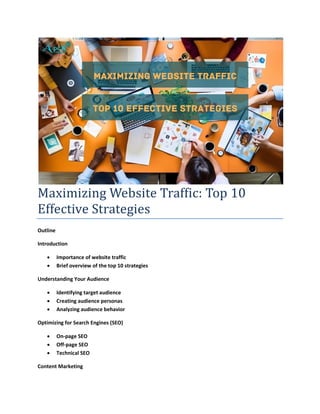 Maximizing Website Traffic: Top 10 Effective Strategies. | PDF