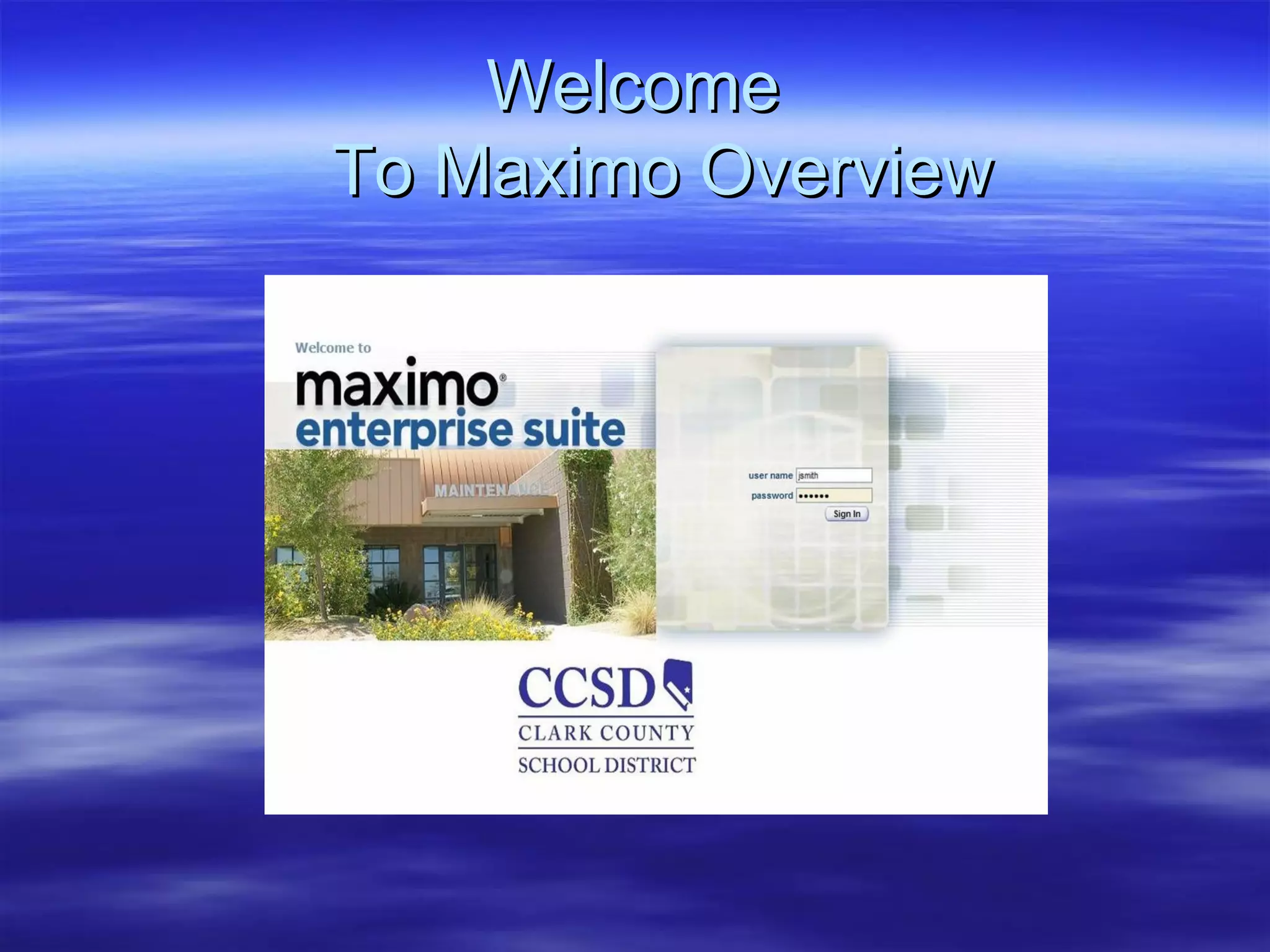 Maximo overview | PPS