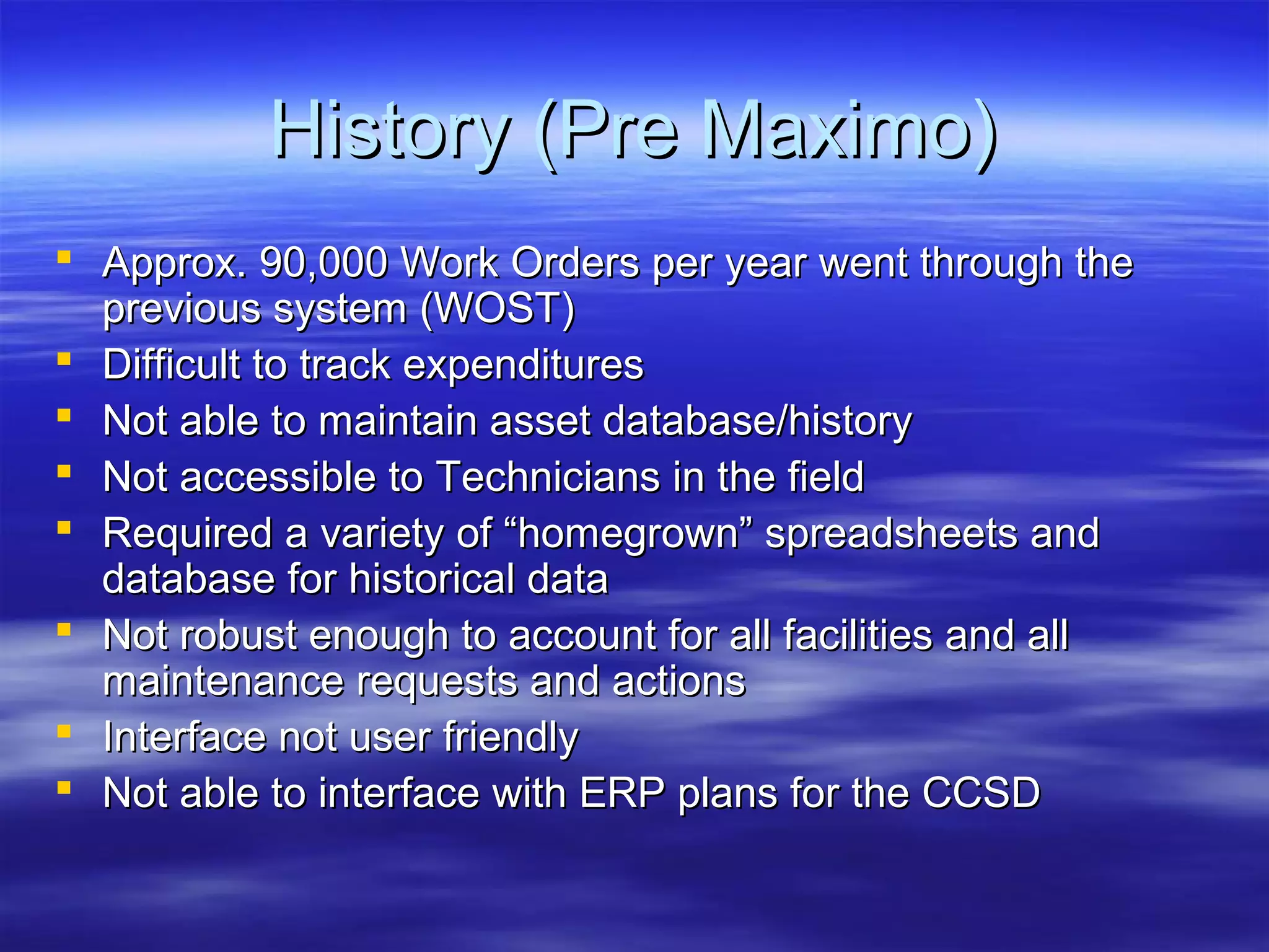 Maximo overview | PPS