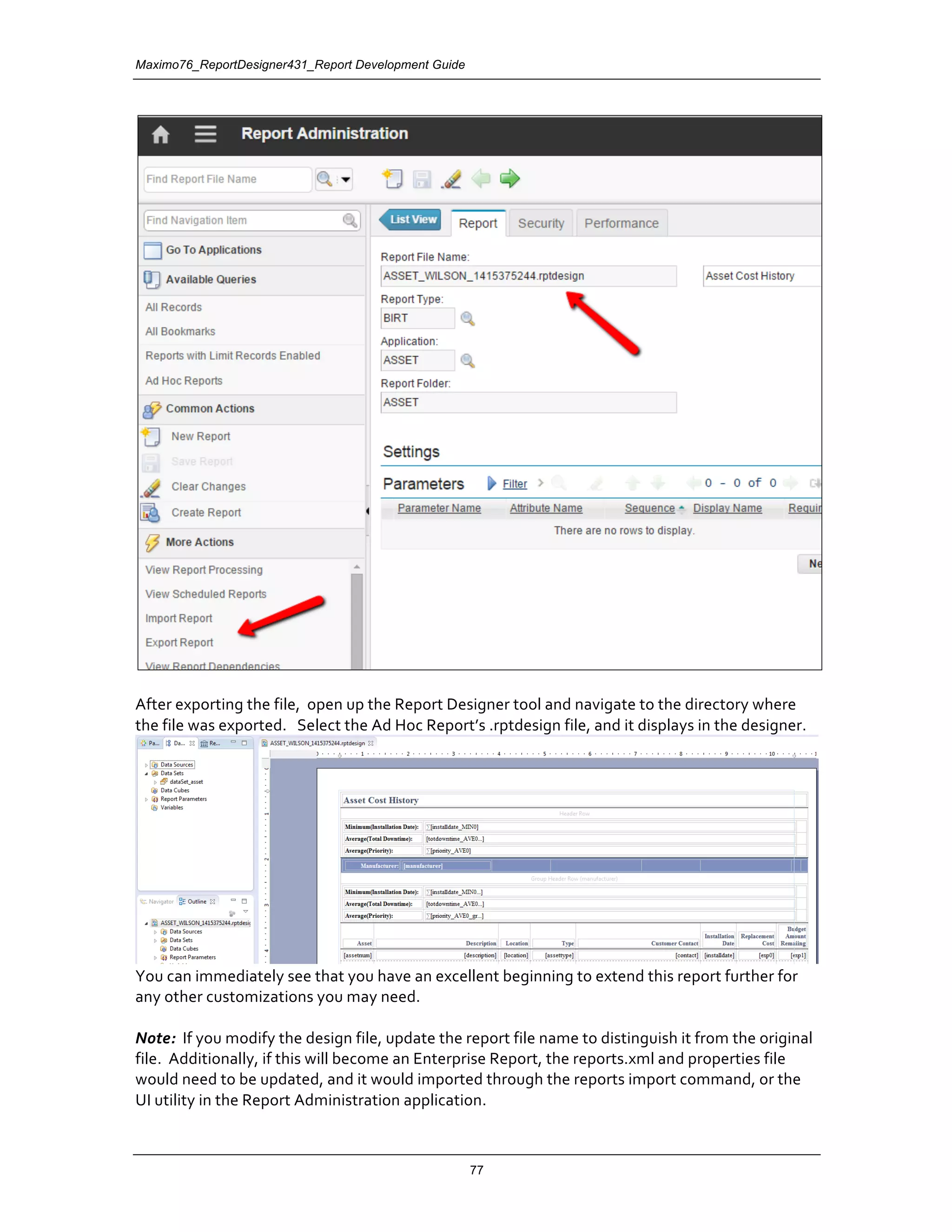 Maximo76 designer431 report development guide_rev8 | PDF