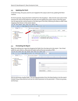 Maximo76 designer431 report development guide_rev8 | PDF