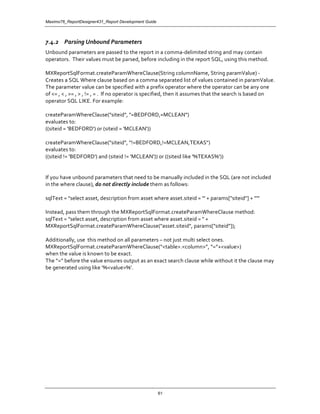 Maximo76 designer431 report development guide_rev8 | PDF