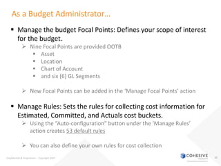 Maximo Budget Monitoring Logsdon 2017 imug | PDF