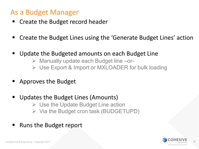 Maximo Budget Monitoring Logsdon 2017 imug | PDF