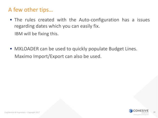 Maximo Budget Monitoring Logsdon 2017 imug | PDF