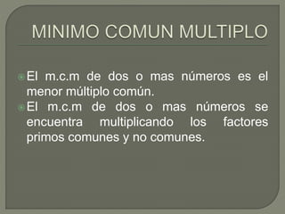 Maximo comun divisor | PPTX