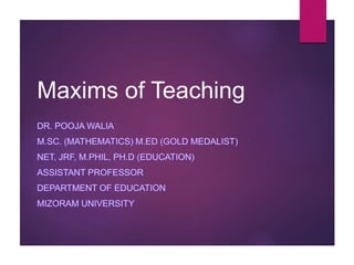 Maxim of teaching | PPTX