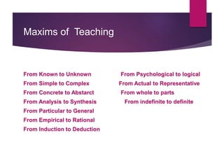 Maxim of teaching | PPTX
