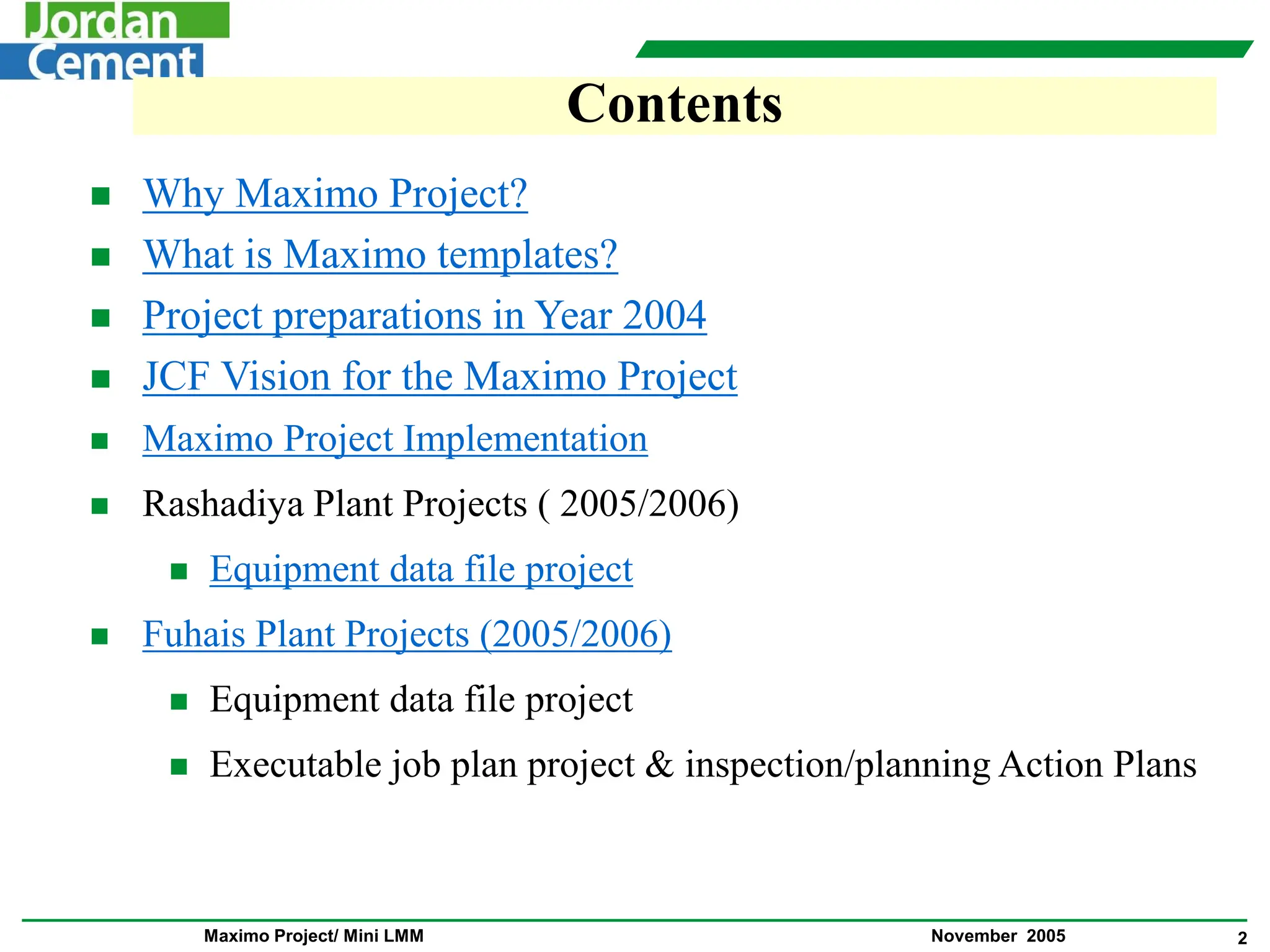 Maximo_Mini LMM November 2005.ppt