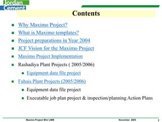 Maximo_Mini LMM November 2005.ppt