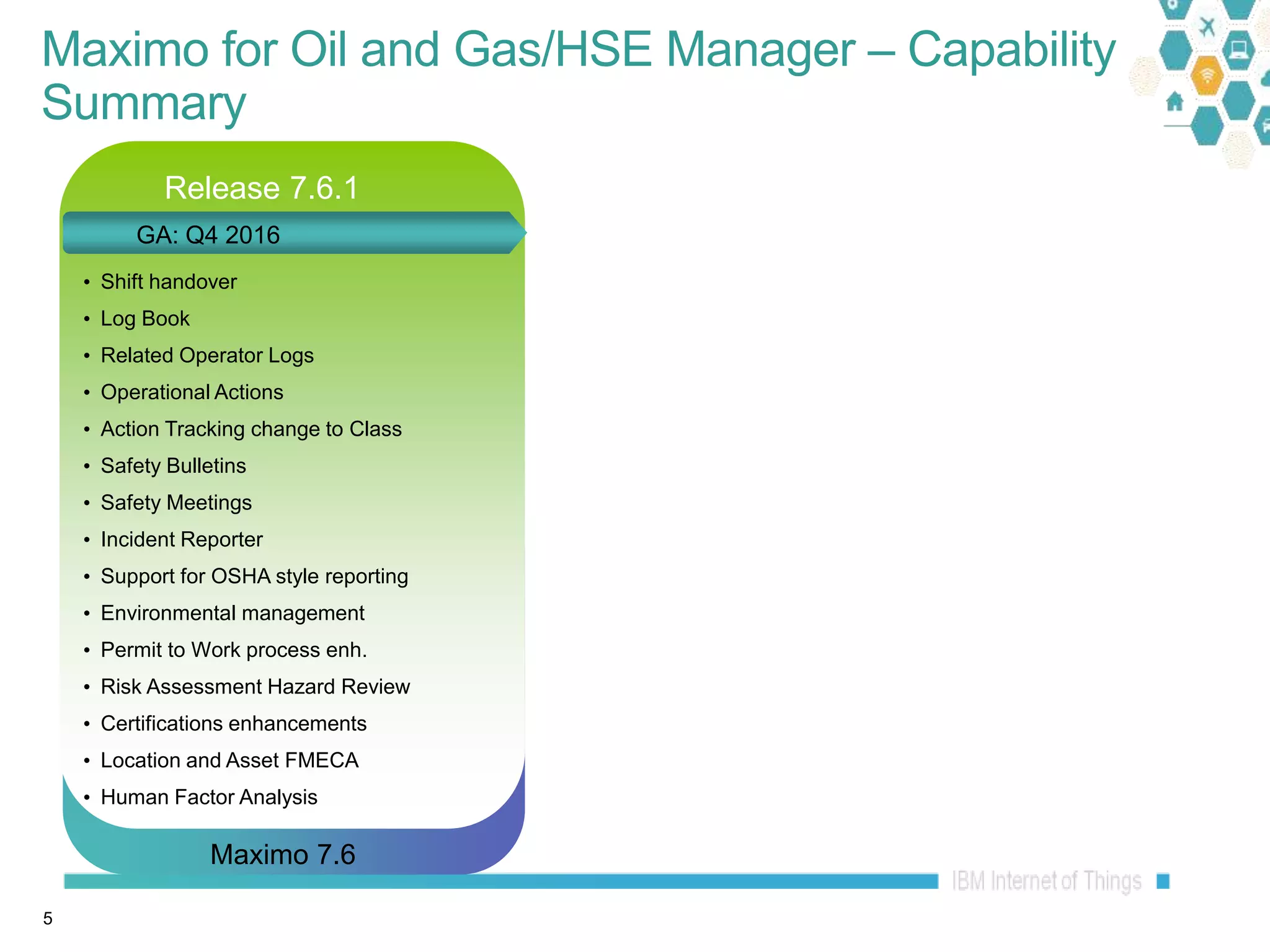 Maximo Oil and Gas and HSE 7.6.1 roadmap | PPTX