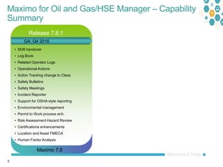Maximo Oil and Gas and HSE 7.6.1 roadmap | PPTX