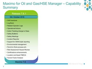 Maximo Oil and Gas 7.6.1 HSE: Overview | PPTX