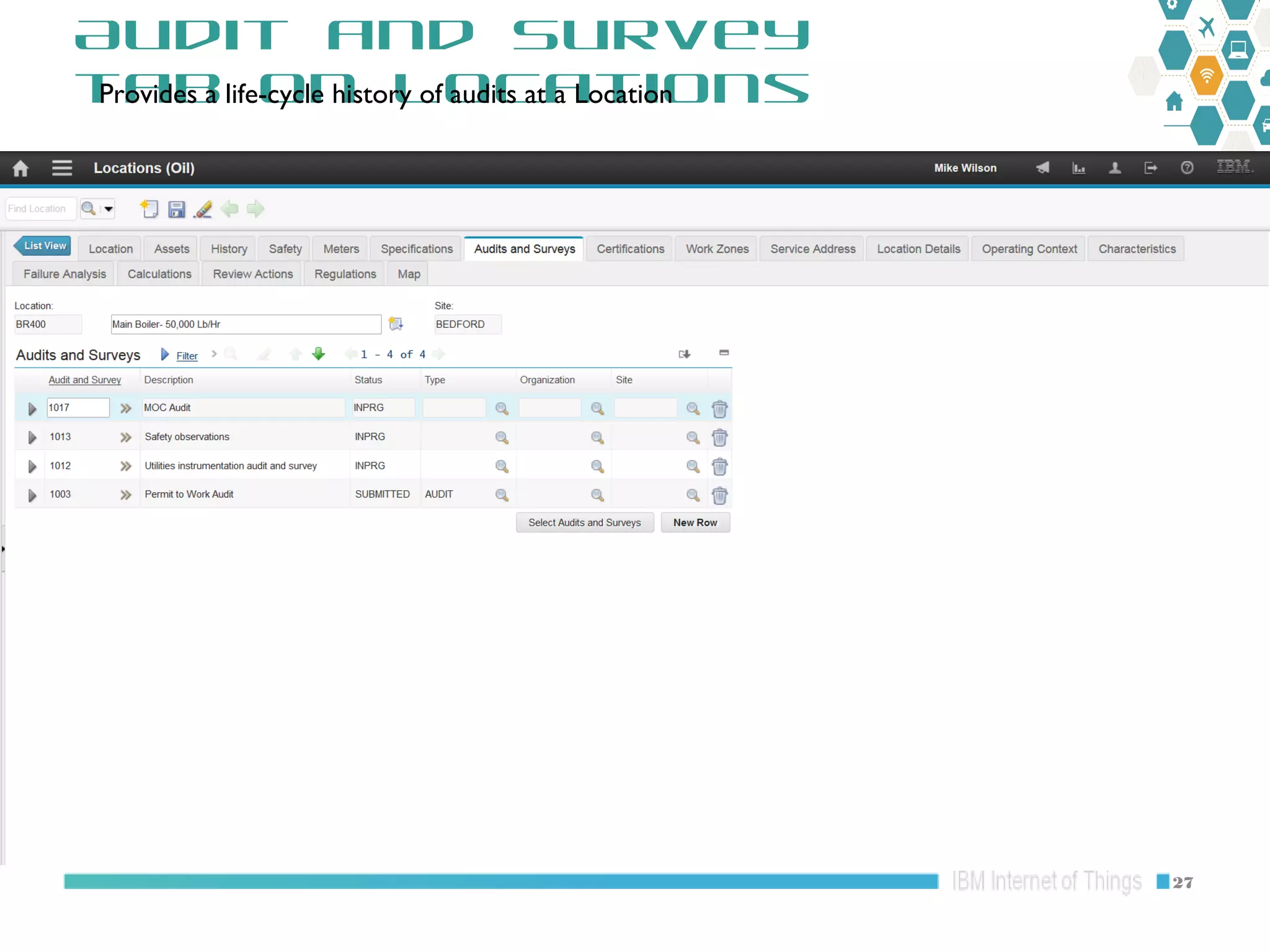 Maximo Oil and Gas 7.6.1 HSE: Audit & Survey Overview | PPT