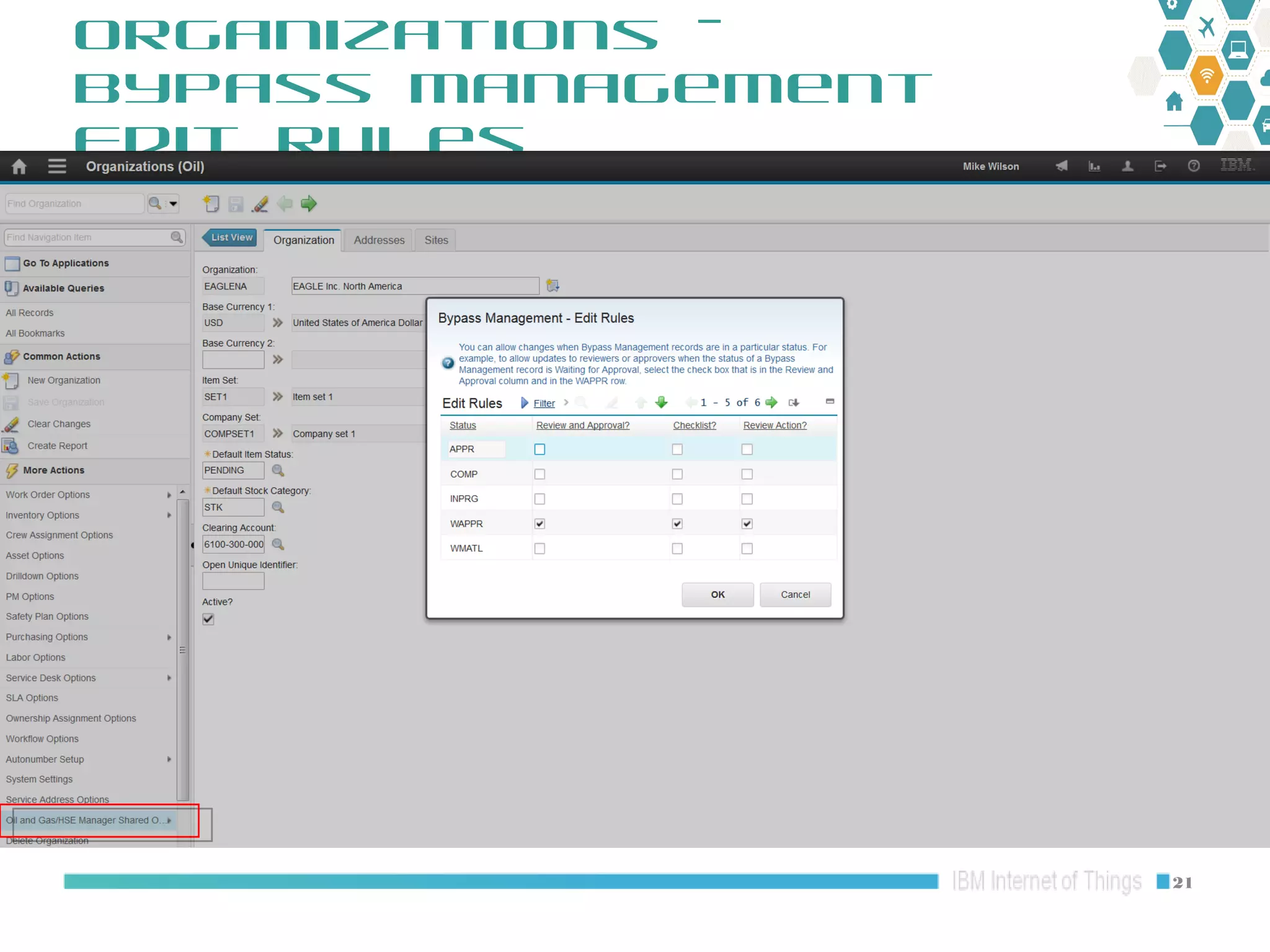 Maximo Oil and Gas 7.6.1 HSE: Bypass Management Overview | PPT
