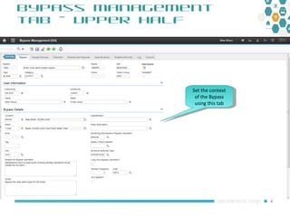 Maximo Oil and Gas 7.6.1 HSE: Bypass Management Overview | PPT
