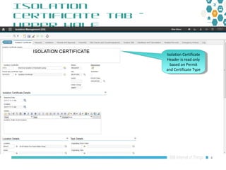 Maximo Oil and Gas 7.6.1 HSE: Isolation Management Overview | PPT