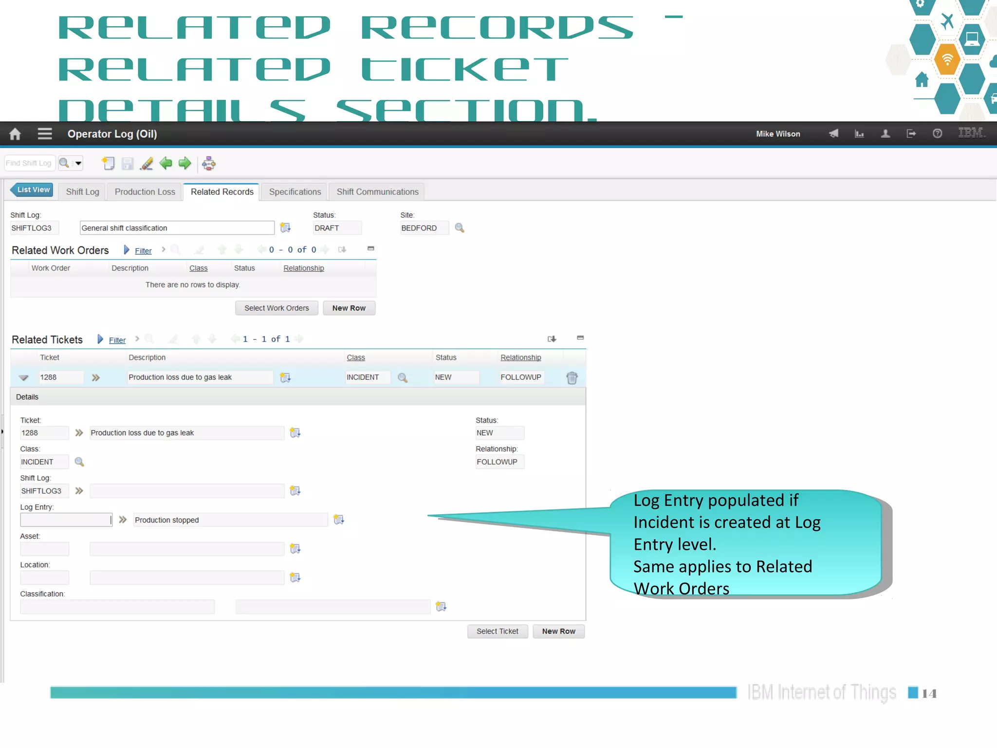 Maximo Oil and Gas 7.6.1 HSE: Operator Log overview | PPT