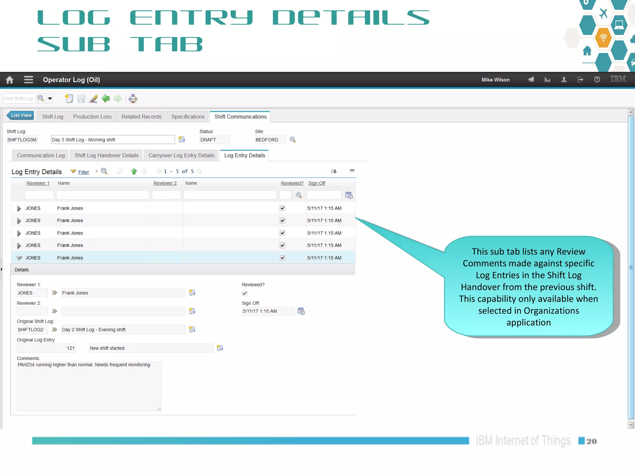 Maximo Oil and Gas 7.6.1 HSE: Operator Log overview | PPT
