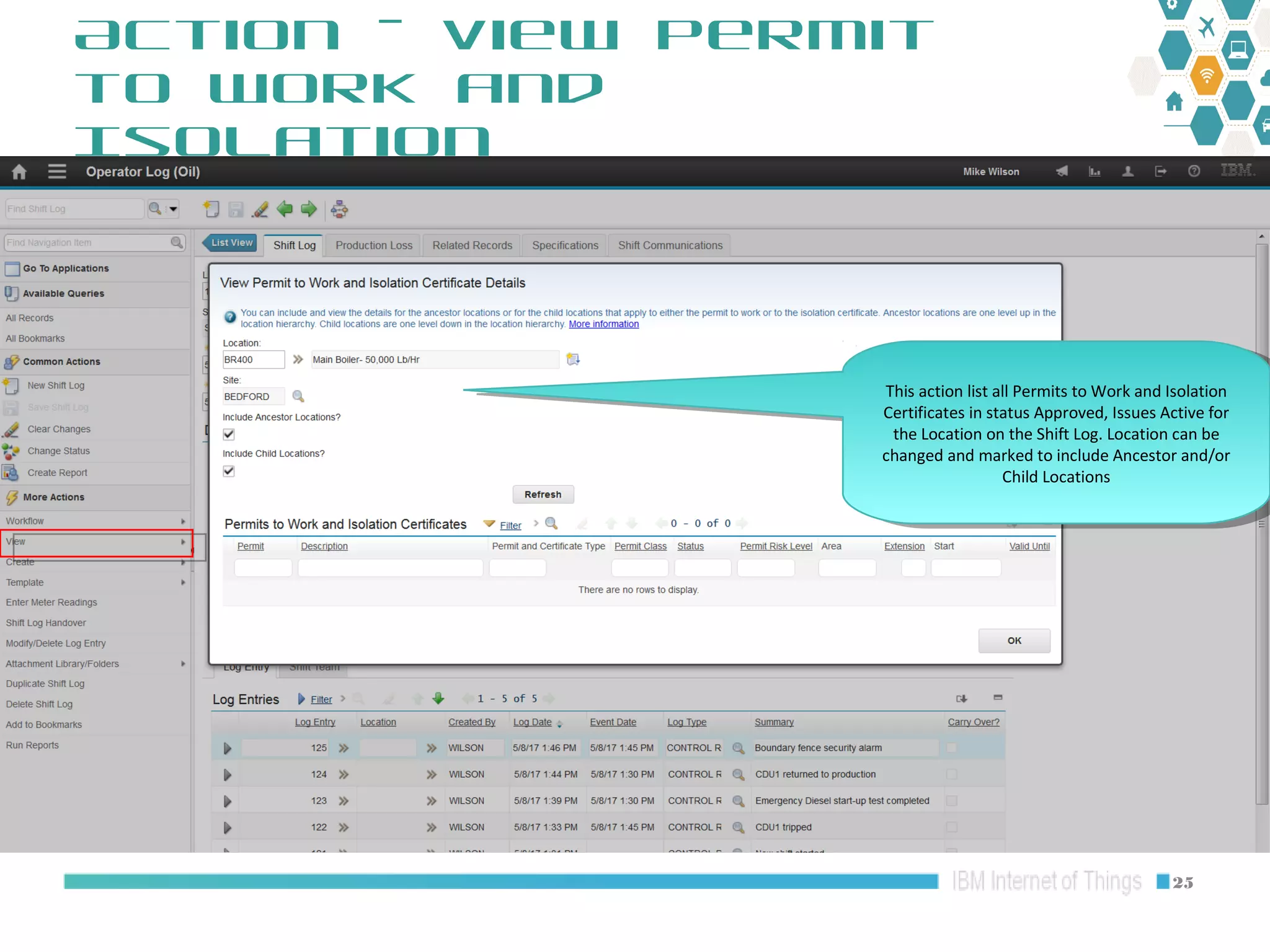 Maximo Oil and Gas 7.6.1 HSE: Operator Log overview | PPT