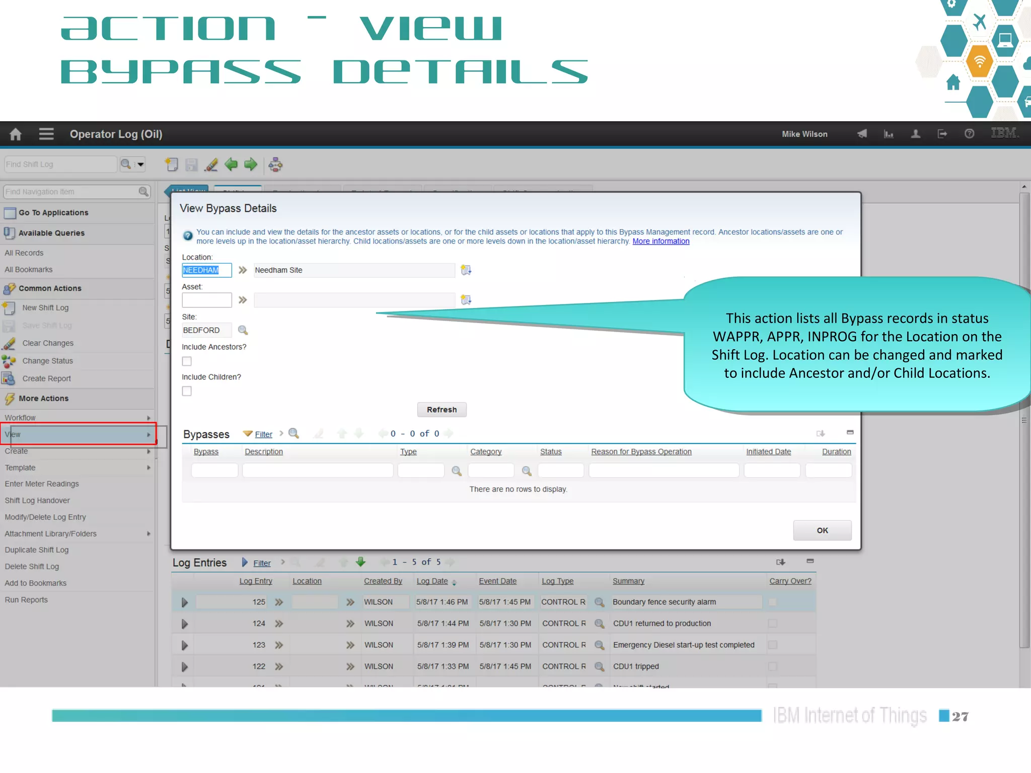 Maximo Oil and Gas 7.6.1 HSE: Operator Log overview | PPT