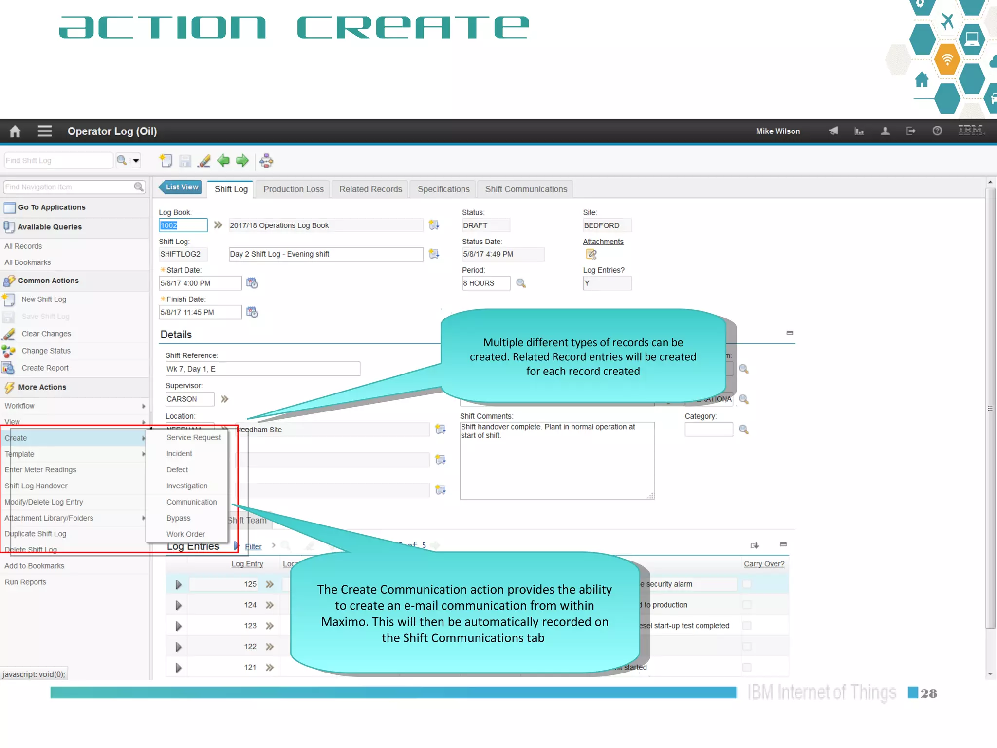 Maximo Oil and Gas 7.6.1 HSE: Operator Log overview | PPT