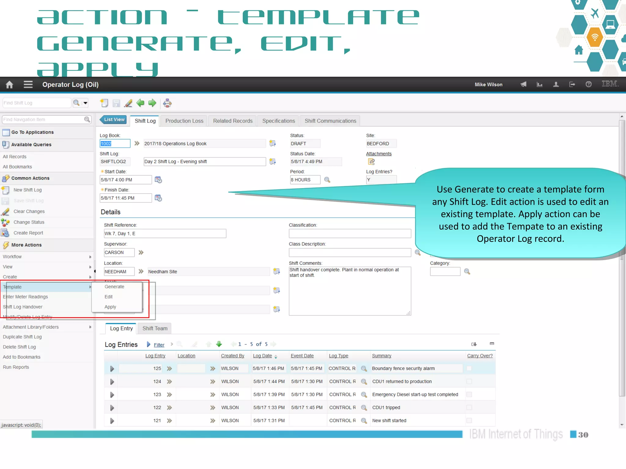 Maximo Oil and Gas 7.6.1 HSE: Operator Log overview | PPT