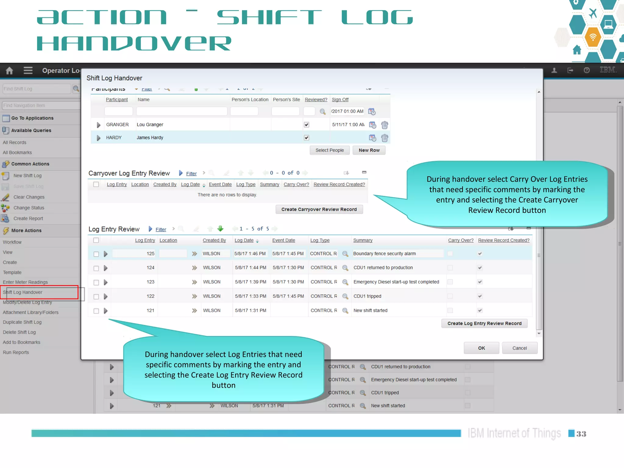 Maximo Oil and Gas 7.6.1 HSE: Operator Log overview | PPT