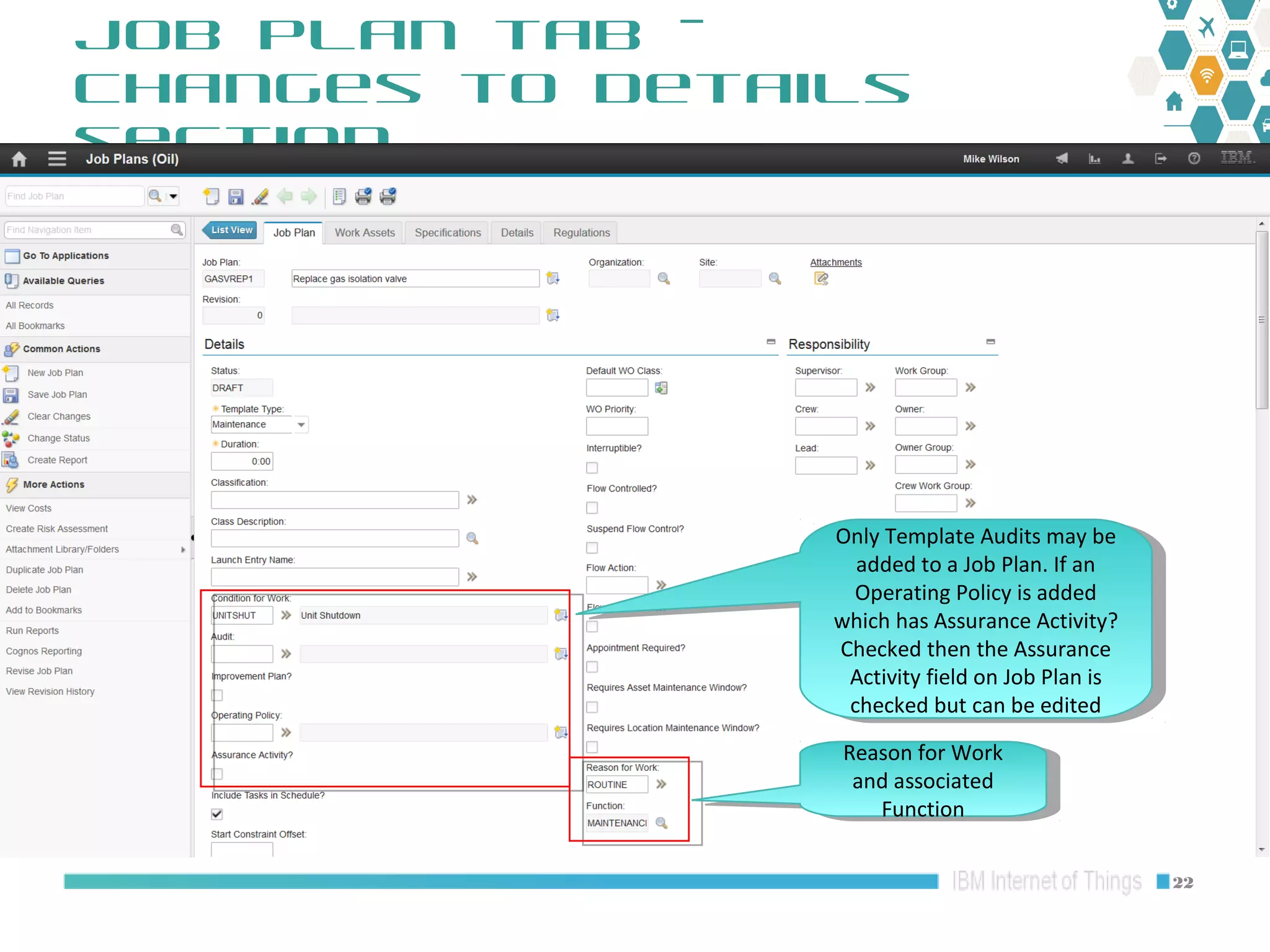 Maximo Oil and Gas 7.6.1 HSE: Work Orders Job Plans Overview | PPT