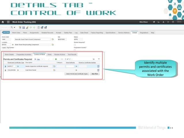 Maximo Oil and Gas 7.6.1 HSE: Work Orders Job Plans Overview | PPT