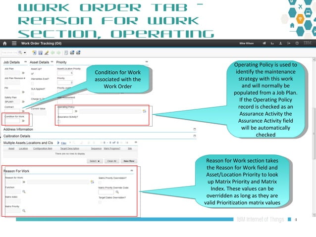 Maximo Oil and Gas 7.6.1 HSE: Work Orders Job Plans Overview