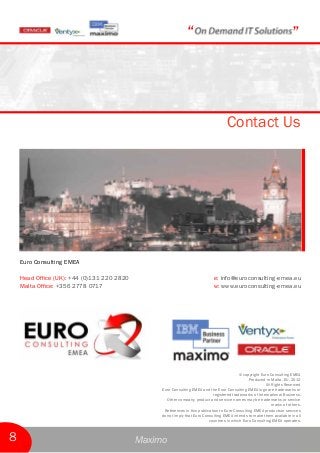 Euro Consulting EMEA, Maximo Asset Management Presentation. | PDF
