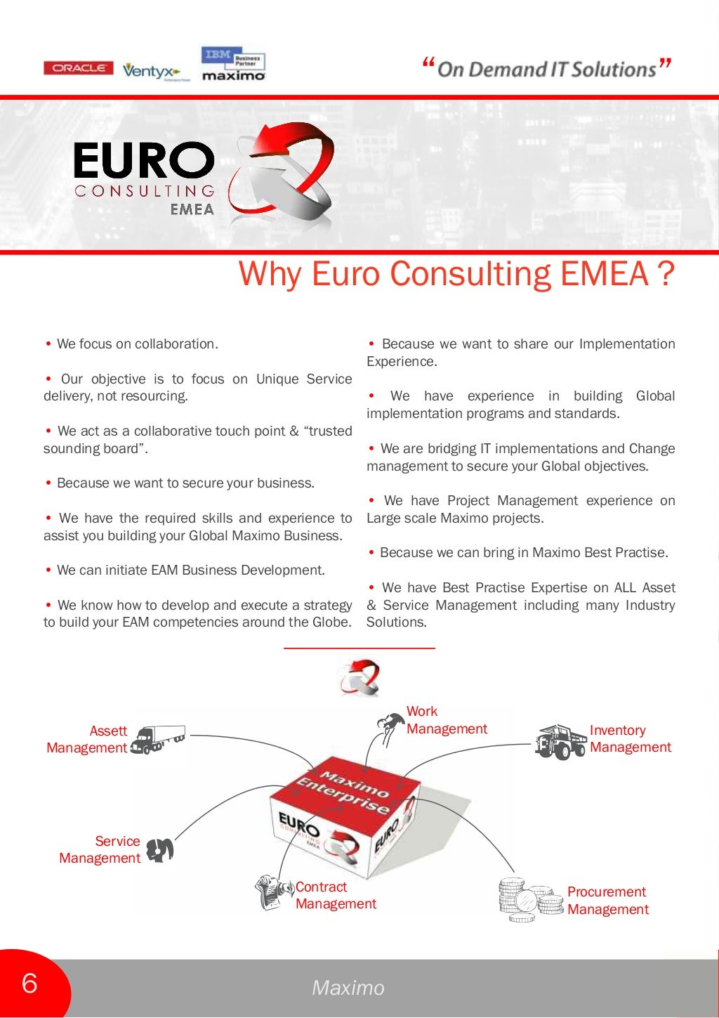 Euro Consulting EMEA, Maximo Asset Management Presentation. | PDF