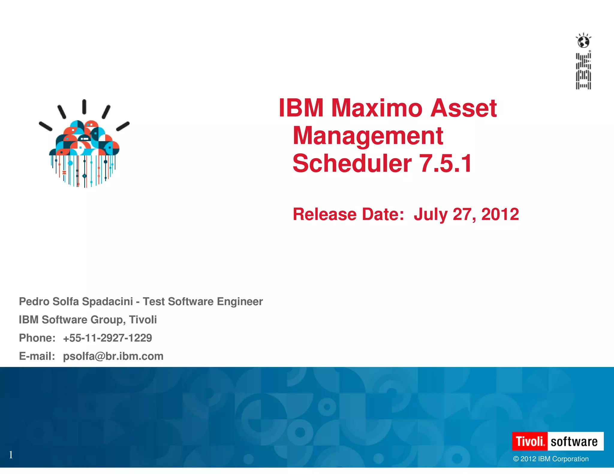 Maximo Scheduler 751 Workshop Pedro Solfa Sep 2012 | PDF
