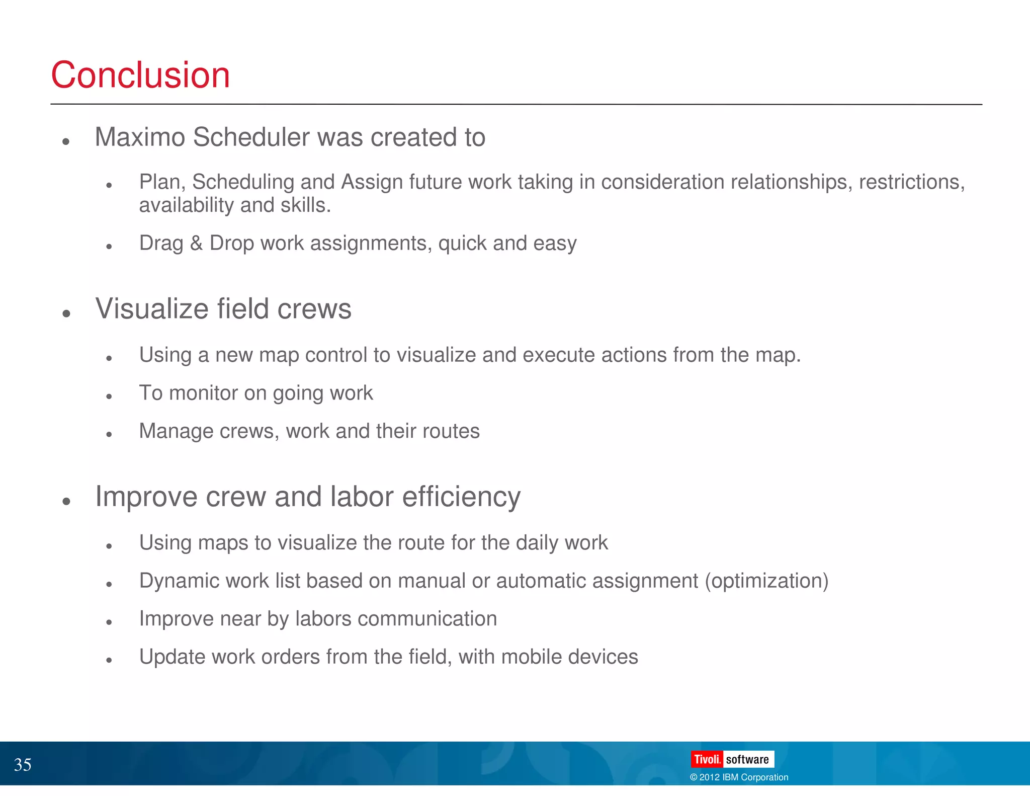 Maximo Scheduler 751 Workshop Pedro Solfa Sep 2012 | PDF