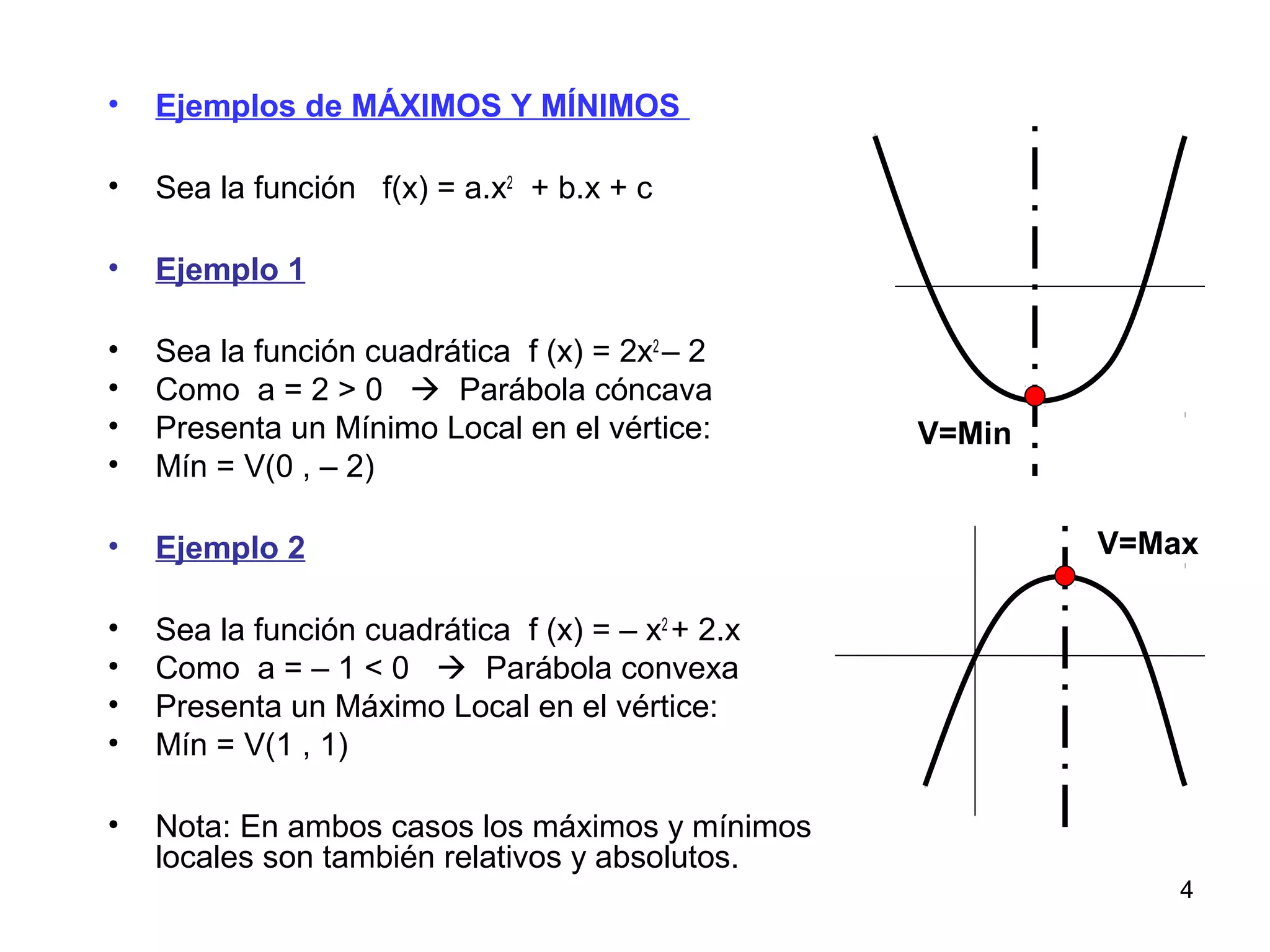 Maximos y minimos | PPT