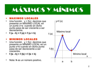 Maximos y minimos | PPT