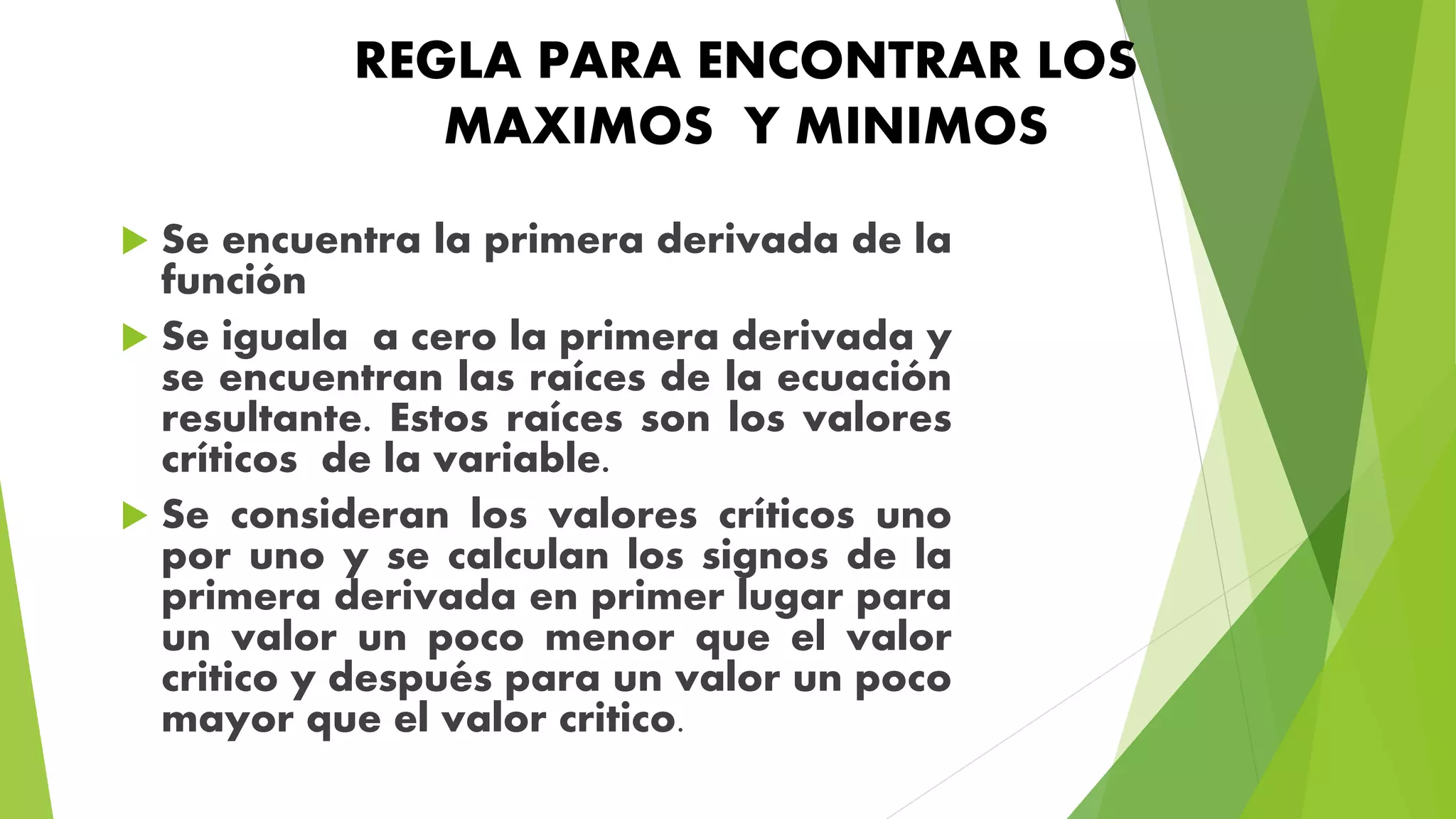 Maximos y minimos ppt | PPTX | Physics | Science