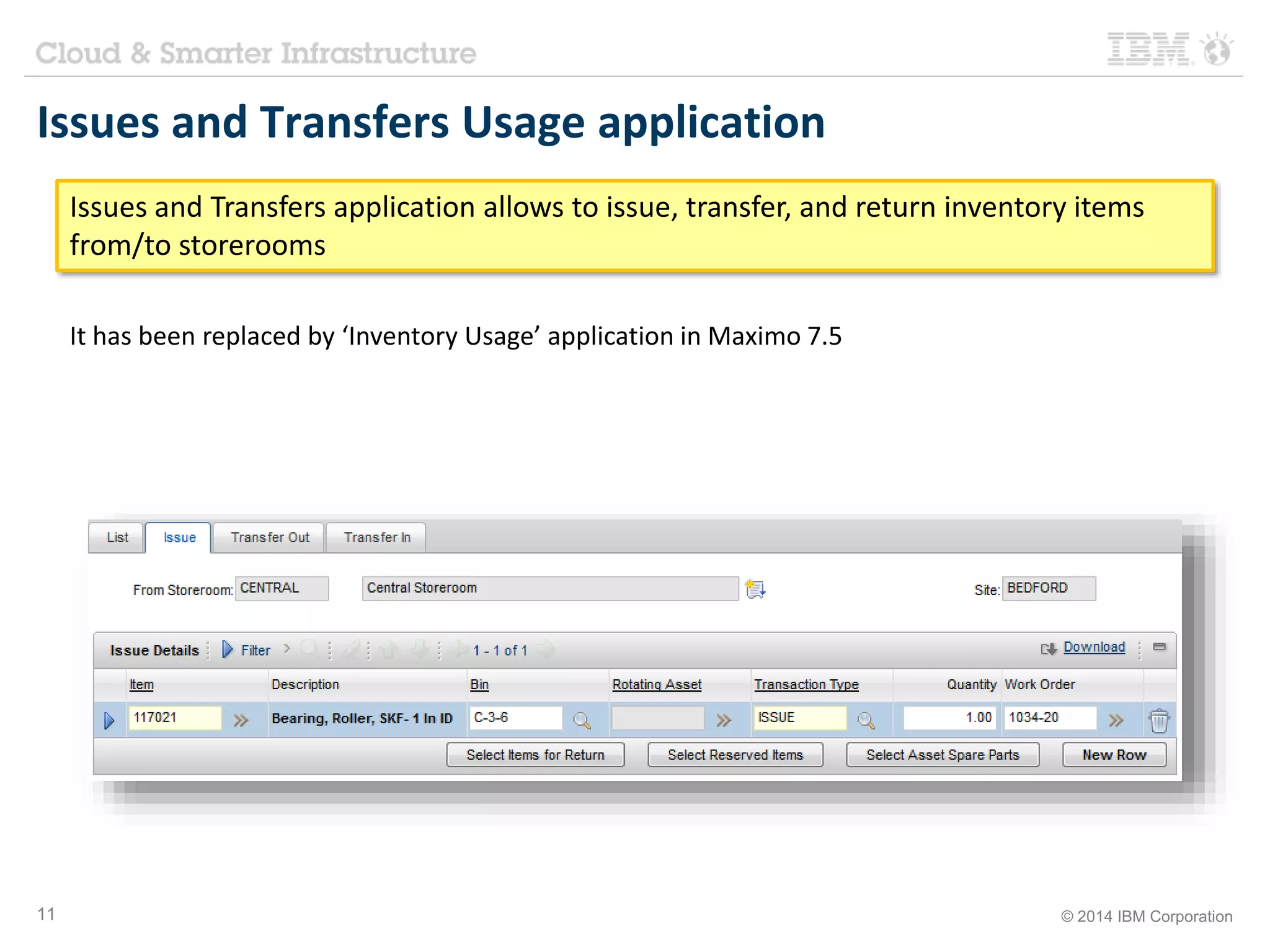 Maximo Training - Inventory Management | PPTX