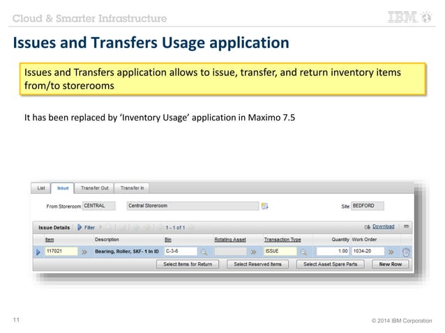 Maximo Training - Inventory Management | PPTX