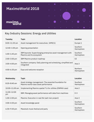 IBM at MaximoWorld 2018: Journey Map | PDF