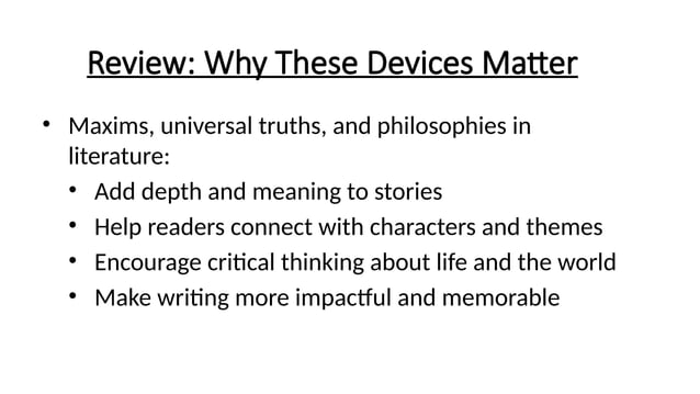 Maxims--Universal-Truths--and-Philosophies-in-Literature.pptx | Poetry ...