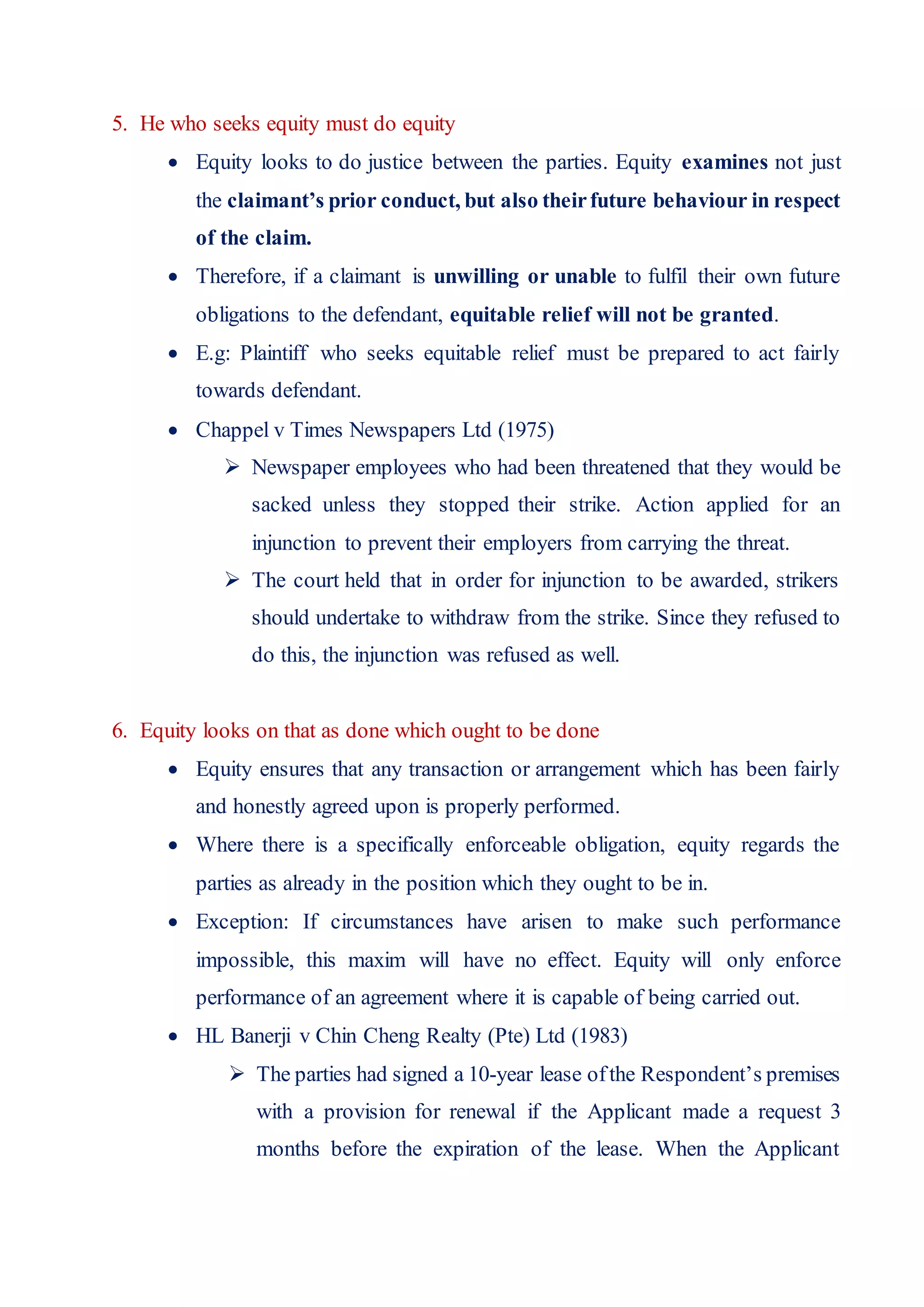 Maxims of equity | DOCX