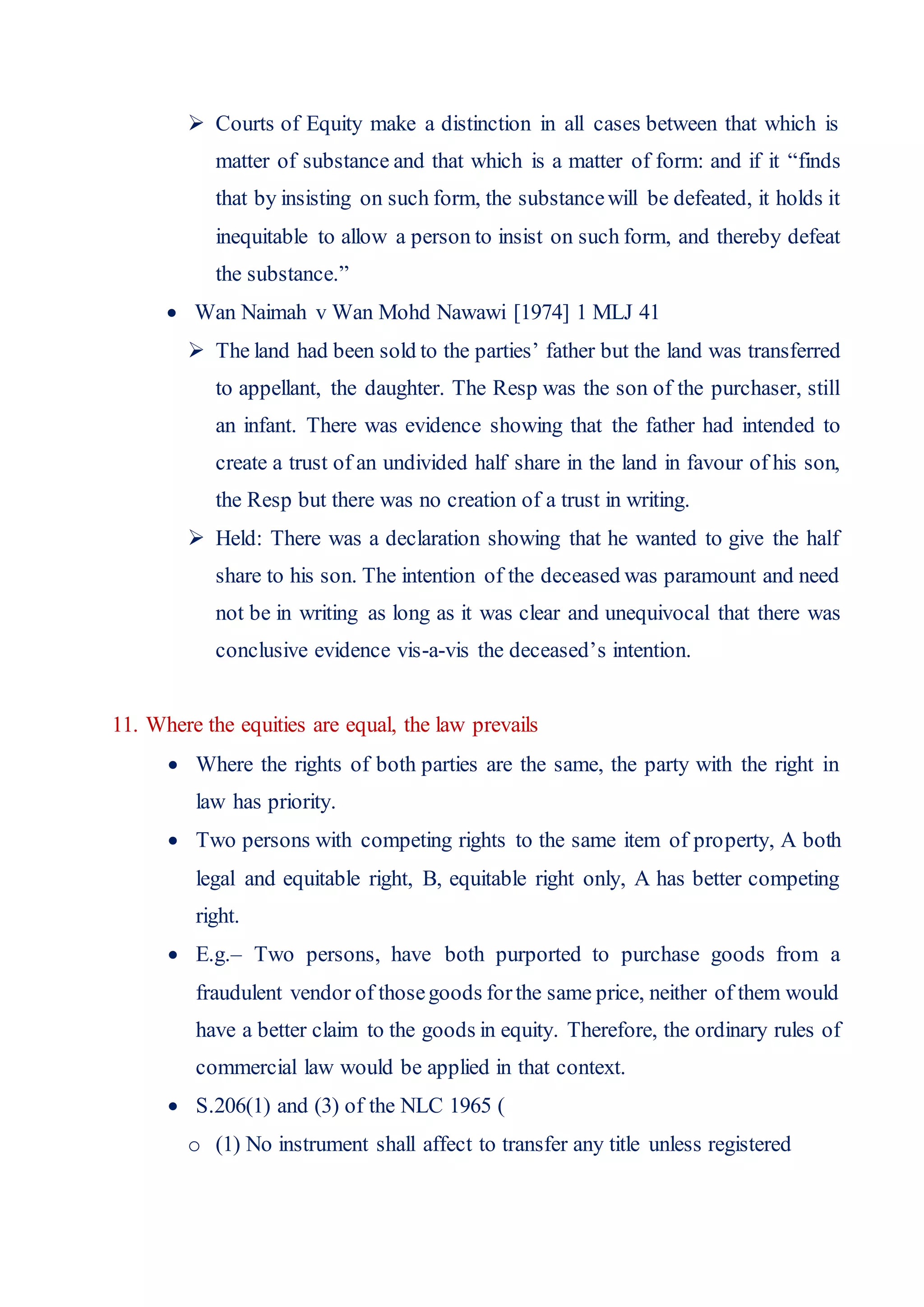 Maxims of equity | DOCX