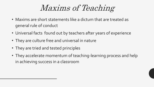 Maxims of teaching | PPT | Educational Assessment | Education