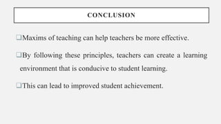 Maxims of Teaching.pptx
