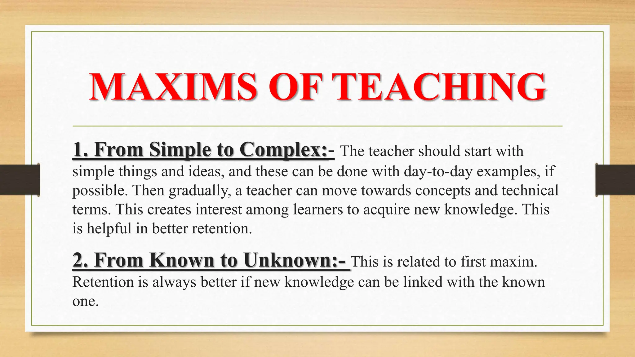 Maxims of Teaching teacher training technology.pptx